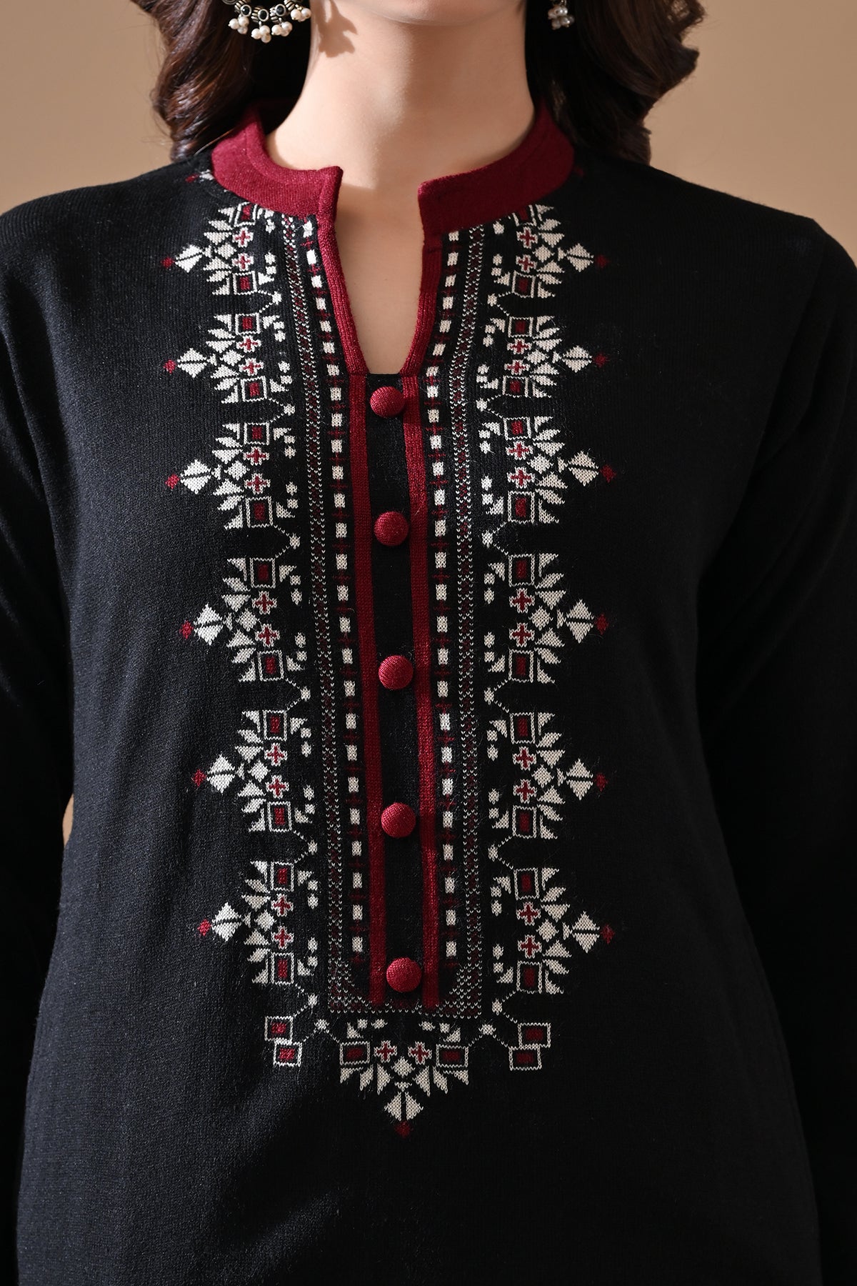 Winter Black Solid Woven Kurta Set – SABHYATA CLOTHING