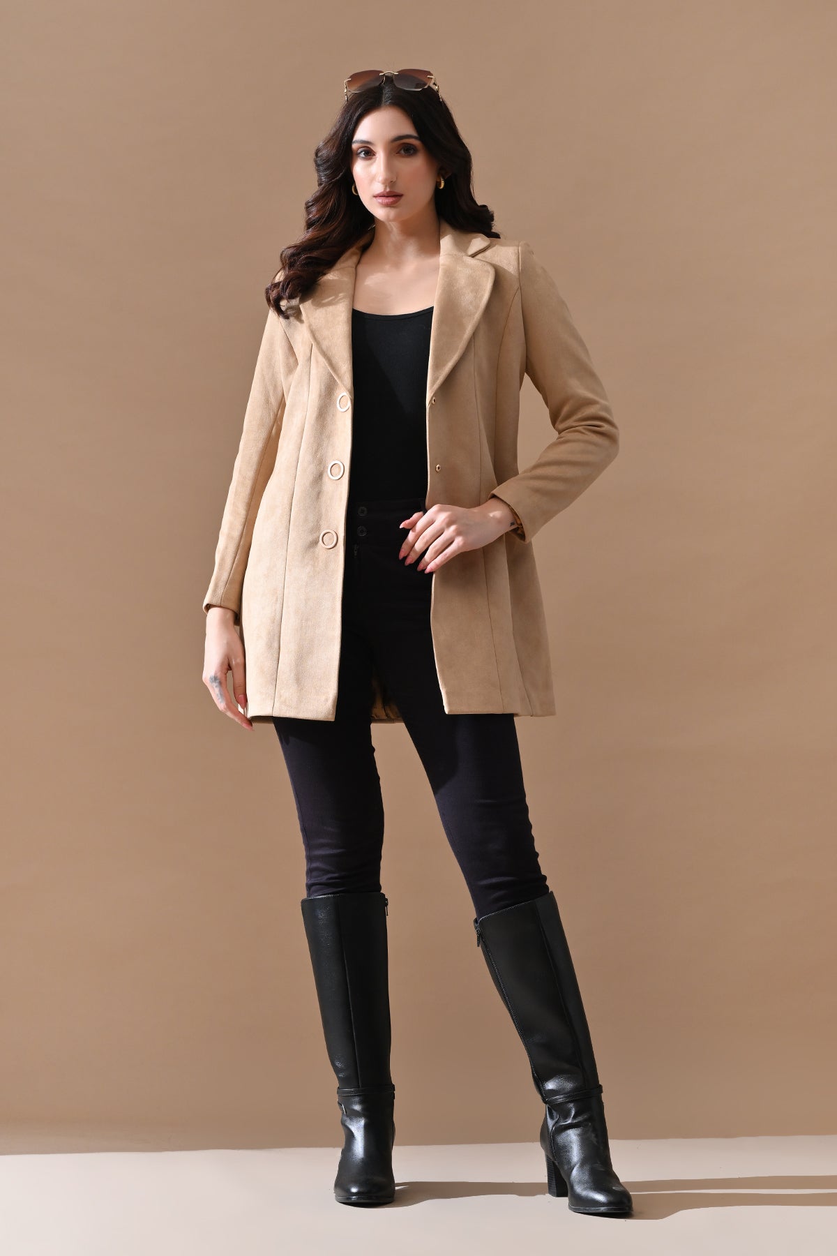 Winter Fawn Classic Notch Collar Neck Overcoat – SABHYATA CLOTHING