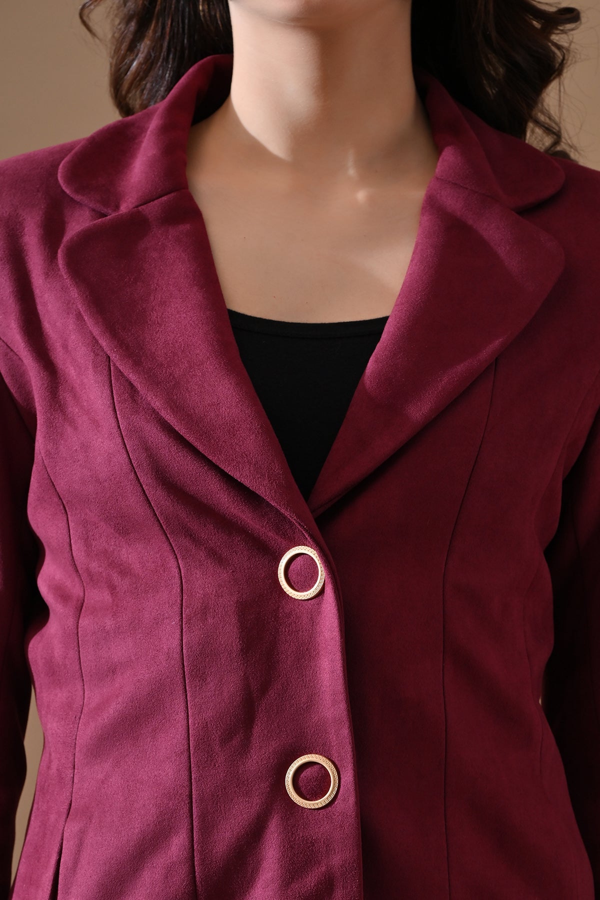 Winter Wine Solid Classic Notch Collar Neck Overcoat – SABHYATA CLOTHING