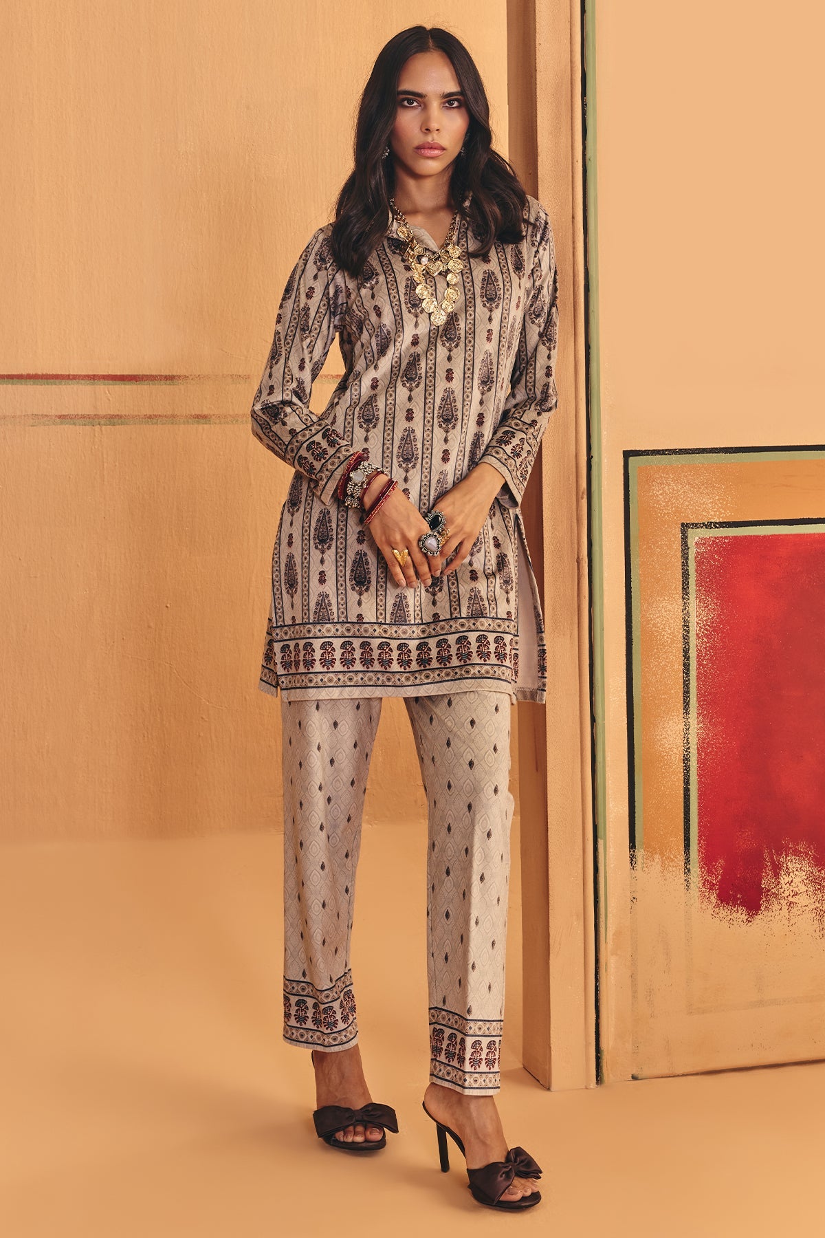 Winter Fawn Printed Woven Co-Ord Set – SABHYATA CLOTHING